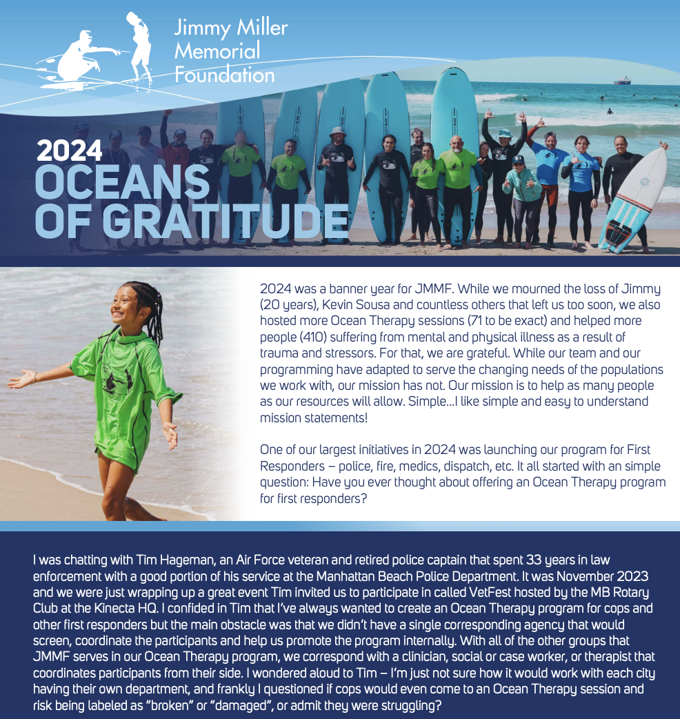 CEO 2024 Annual Report - Jimmy Miller Foundation